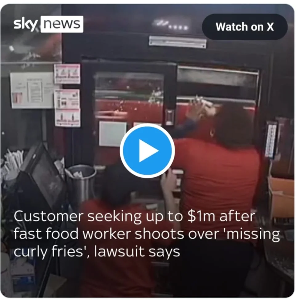 Americas - Customer's $1 Million Lawsuit Over Fast-Food Argument and ...