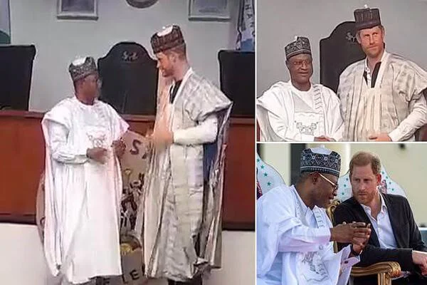 Nigeria - Prince Harry Receives Traditional Hausa Outfits in Nigeria ...